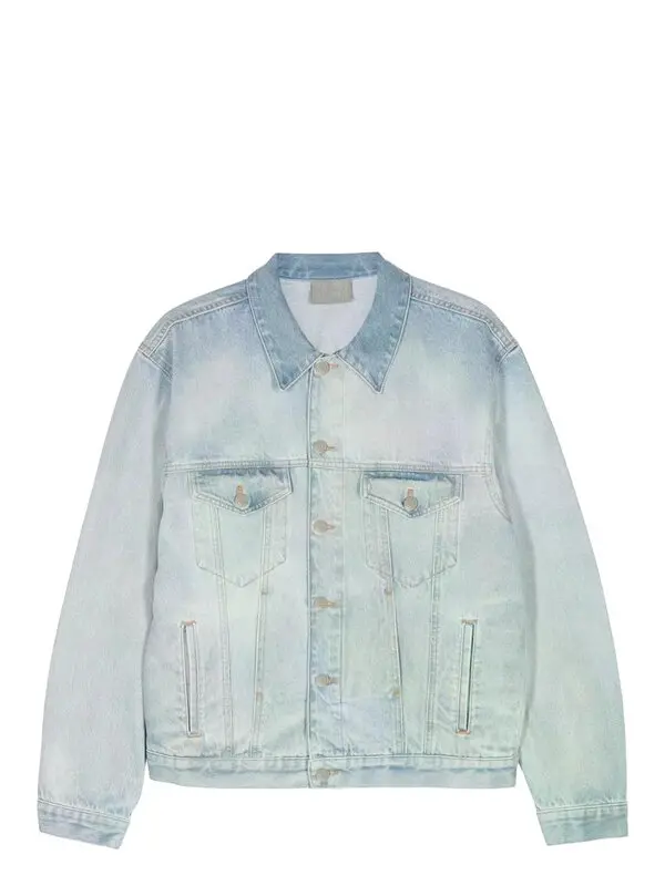 VTMNTS Logo Embroidered Denim Jacket - Blue
