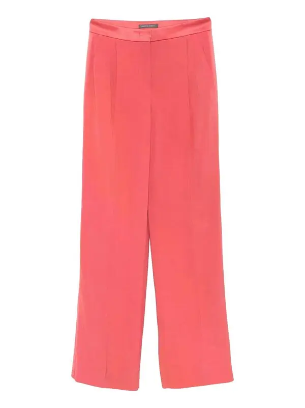 Alberta Ferretti Straight-leg Pleated Trousers - Red