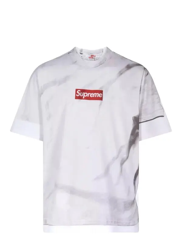 Supreme X Mm6 Maison Margiela Box Logo T-shirt - White