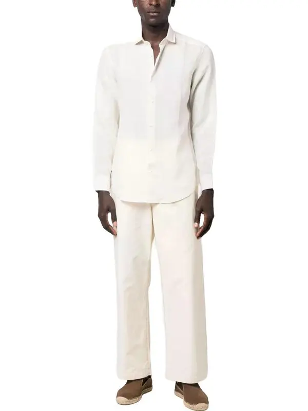 Frescobol Carioca Linen Long-sleeve Shirt - Neutrals