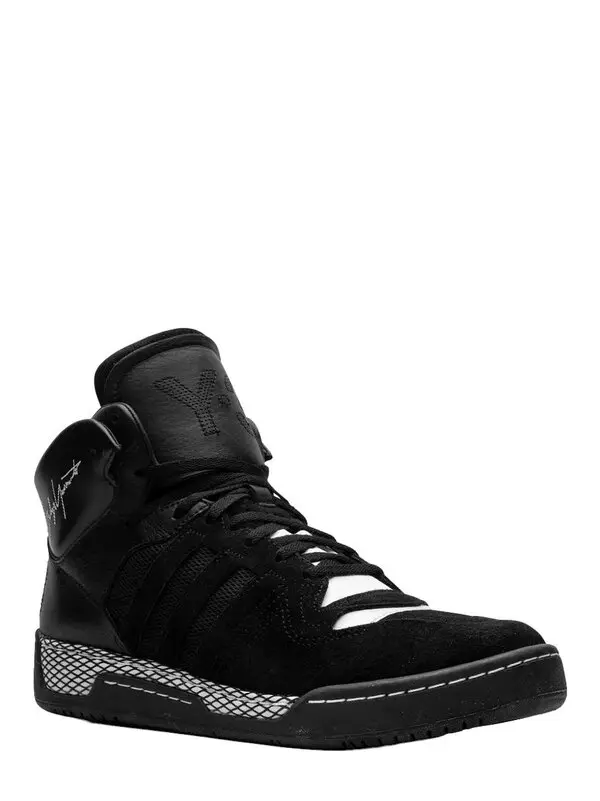 Y3 High-top Lace-up Sneakers - Black