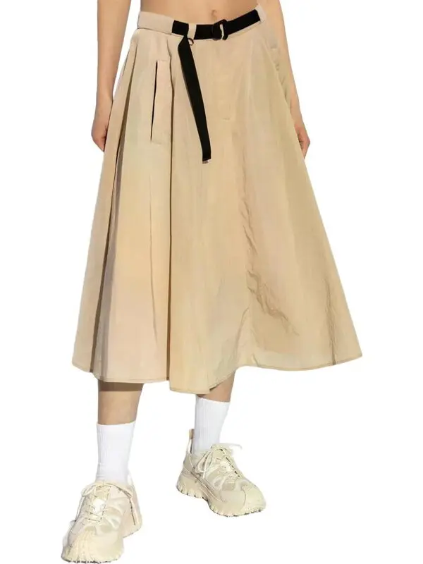 Moncler Belted Midi Skirt - Neutrals