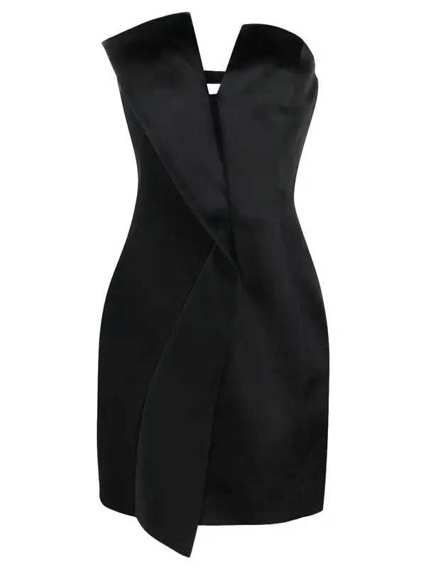 GENNY Strapless Panelled Mini Dress - Black