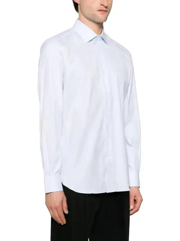 MAZZARELLI Mini-check Shirt - Blue