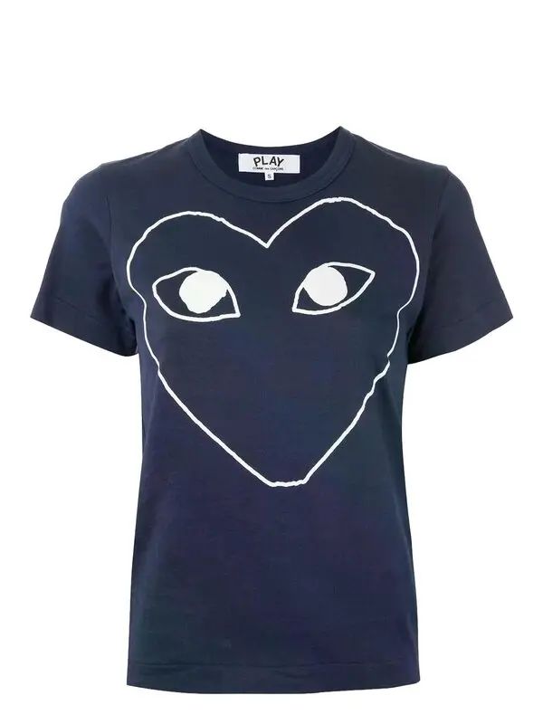 Play Comme Des Garcon Heart Logo T-shirt - Blue