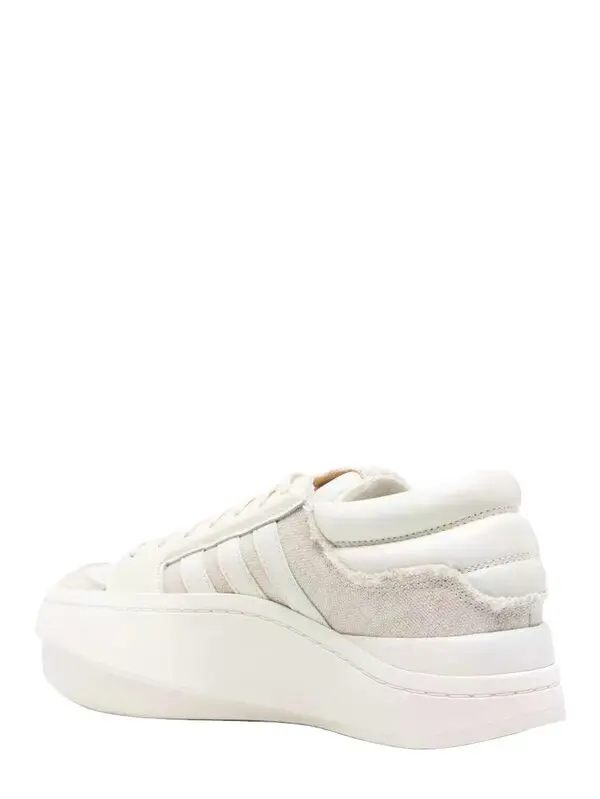 Y3 Centennial Leather And Canvas Sneakers - Neutrals