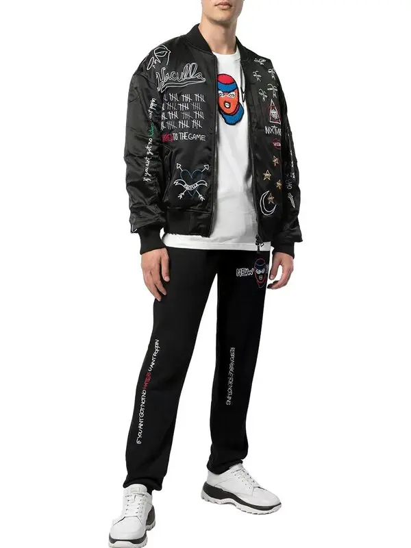 HACULLA. Embroidered Bomber Jacket - Black