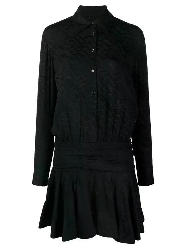 Pinko Arzach Logo-jacquard Shirtdress - Black