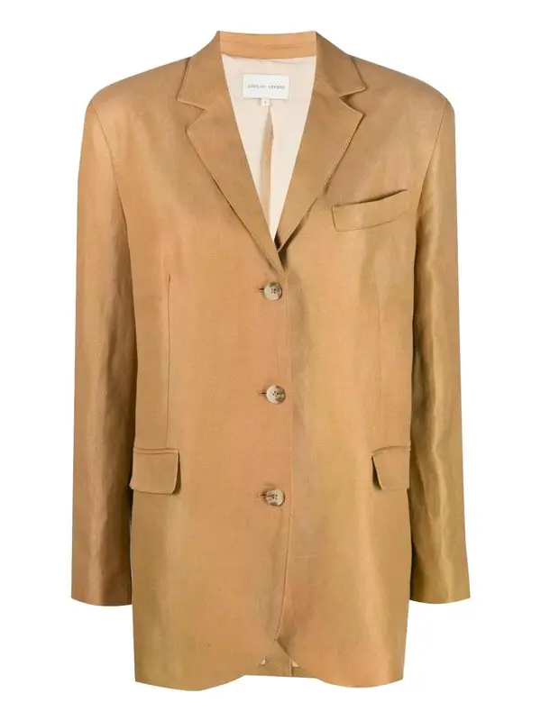 Loulou De Saison Single-breasted Long-sleeved Blazer - Brown