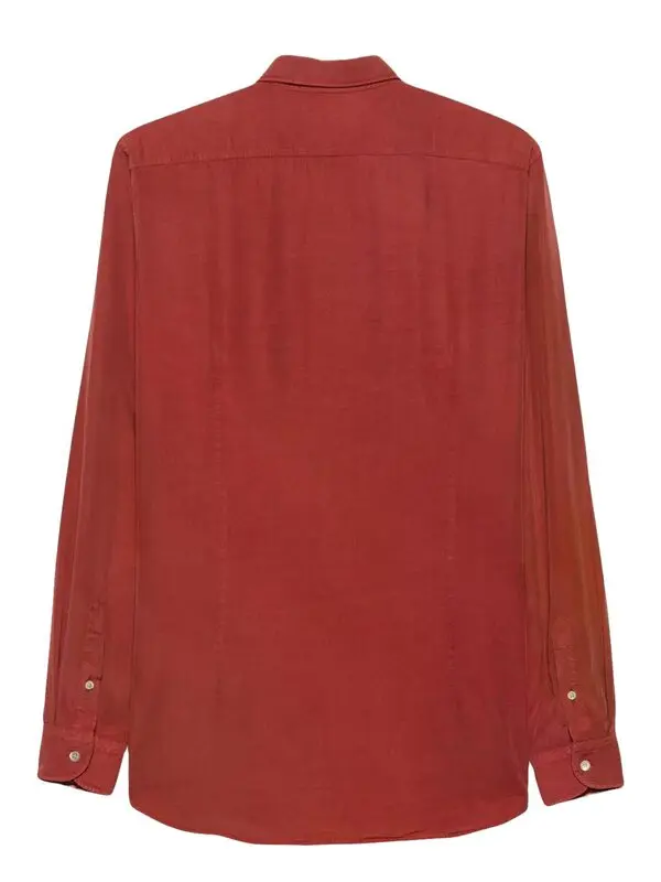 Boglioli Long-sleeve Tonal Stitching Shirt - Red