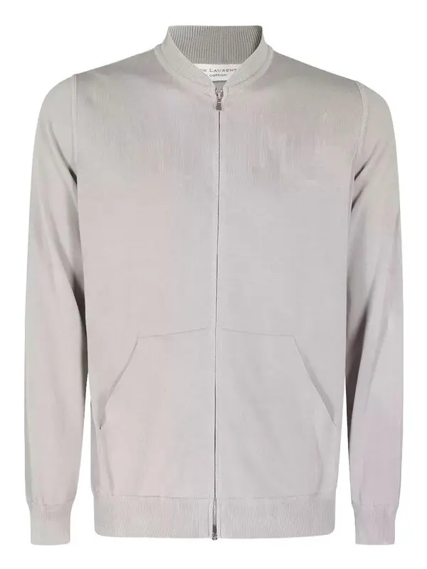 FILIPPO DE LAURENTIIS Stand-collar Zip-up Cardigan - Grey