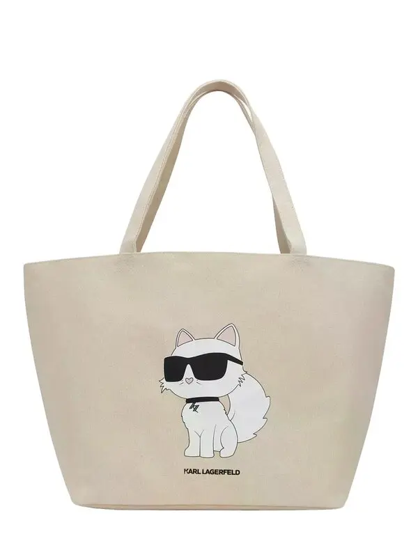 Karl Lagerfeld Ikon Choupette Tote Bag - Neutrals