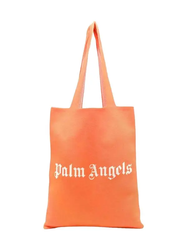 Palm Angels Logo Print Shopper - Orange