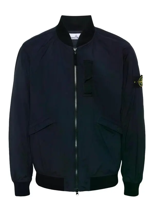 Stone Island Padded Jacket With Compass Badge - Blue
