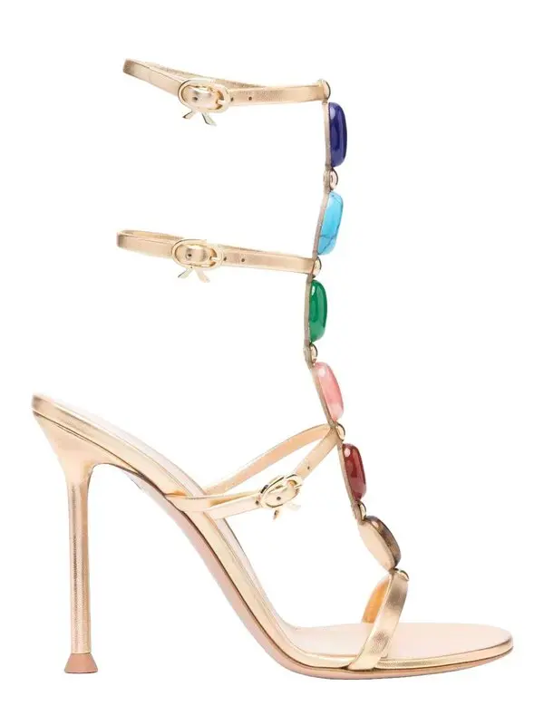 GIANVITO ROSSI Shanti Gladiator Sandals - Gold