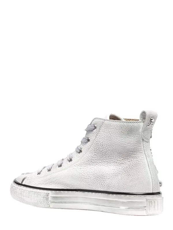Philipp Plein Embellished High-top Sneakers - White