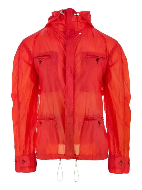 FERRAGAMO Four-pocket Hooded Jacket - Red