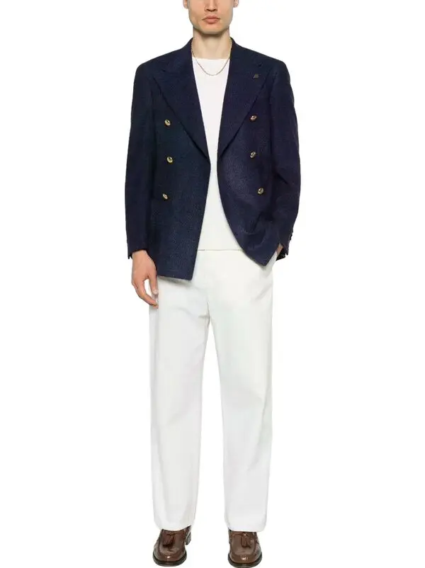GABRIELE PASINI Textured Blazer - Blue