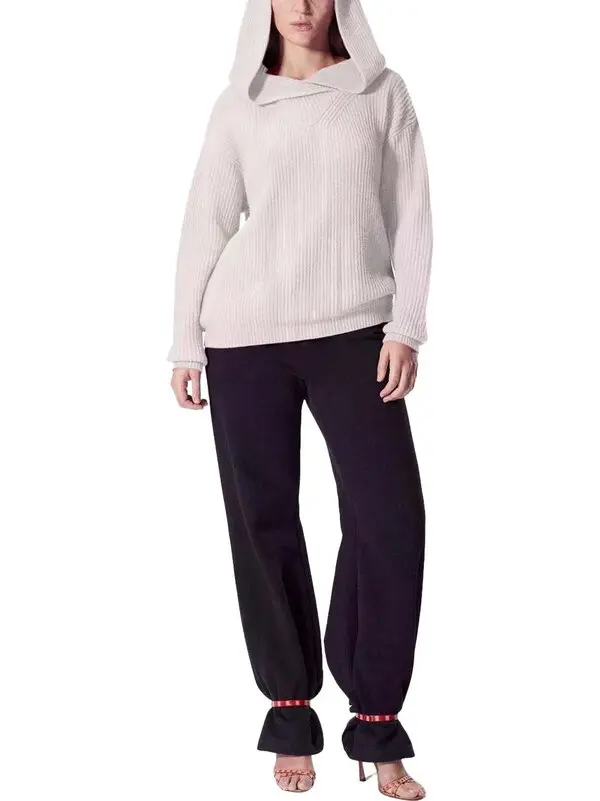MARGHERITA MACCAPANI Knitted Hooded Jumper - Neutrals