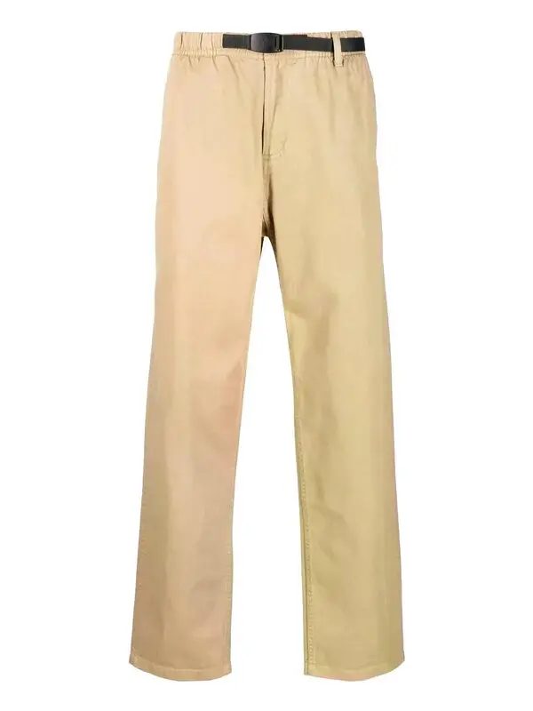 Gramicci Belted Waist Straight-leg Cotton Trousers - Neutrals