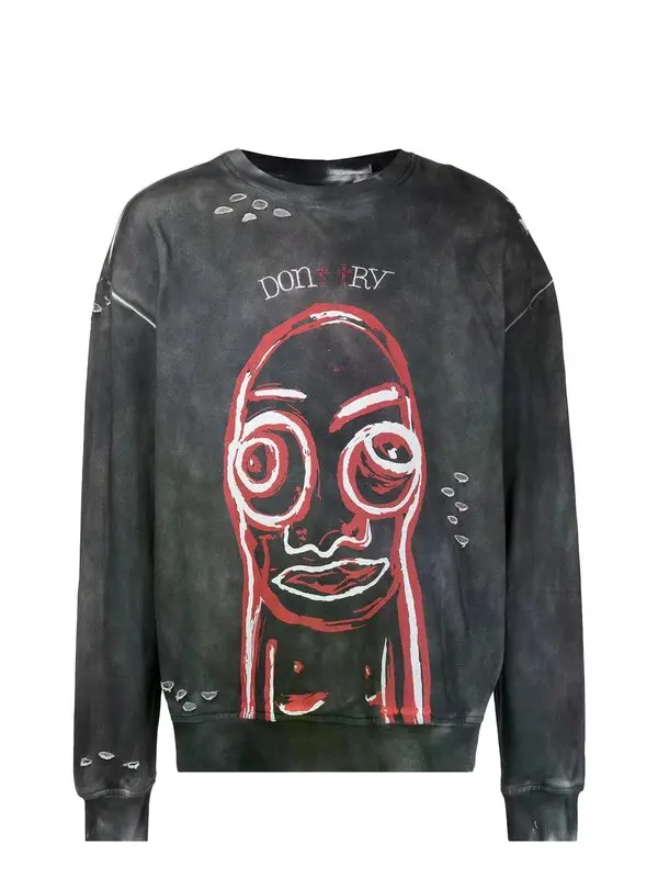 HACULLA. Don't Try' Graphic Sweatshirt - Grey