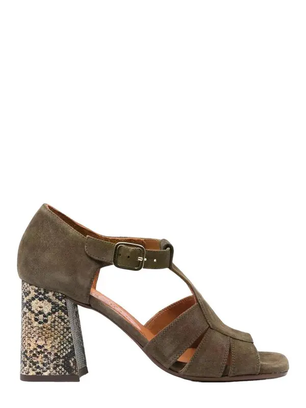 Chie Mihara Pargo 85mm Suede Sandals - Green