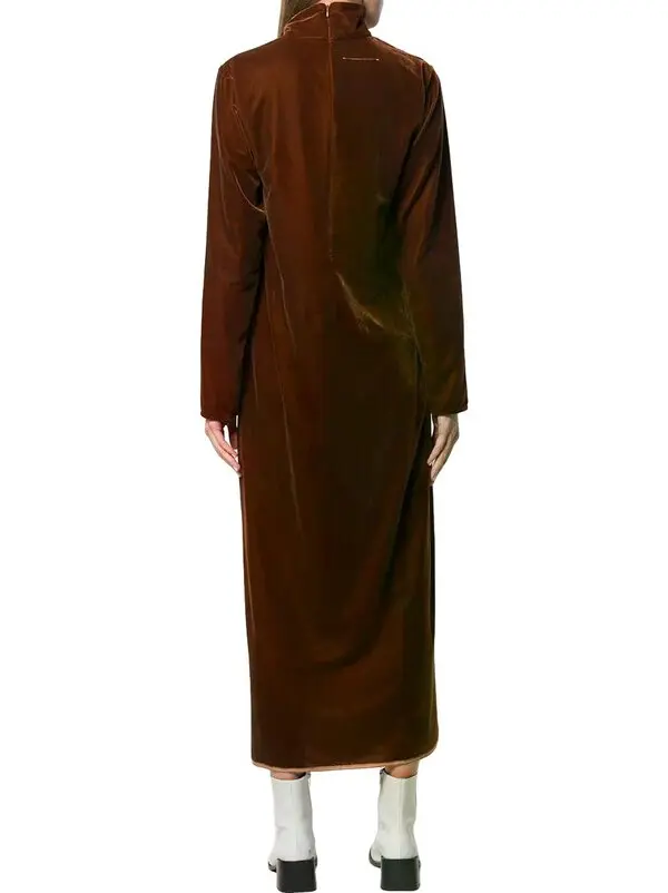 MAISON MARGIELA Long Turtleneck Dress - Brown