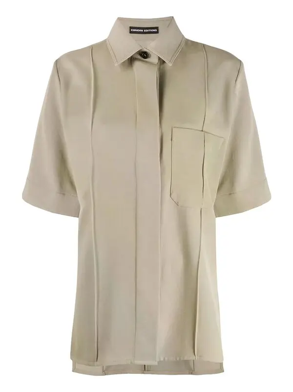Kwaidan Editions Oversized Short Sleeved Shirt - Neutrals