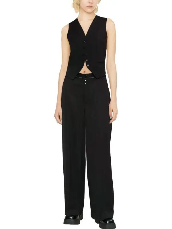 MAISON MARGIELA Wide-leg Tailored Trousers - Black
