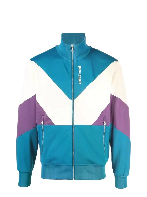 Palm Angels Colour-block Track Jacket - Blue