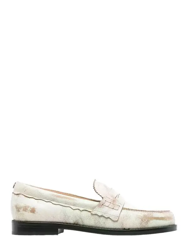 GOLDEN GOOSE Jerry Distressed Loafers - White