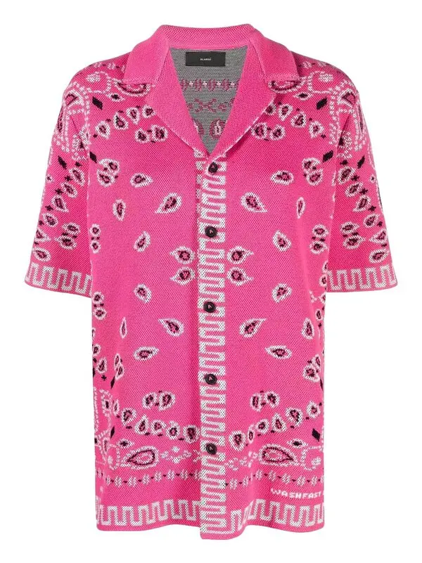 Alanui Paisley-print Short-sleeved Shirt - Pink
