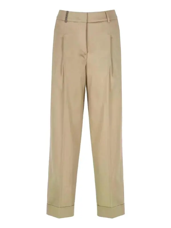 Peserico Pleated Trousers With Belt Loops - Neutrals