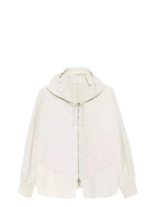 Transit Long-sleeved Hoodie With Zip Fastening - Neutrals