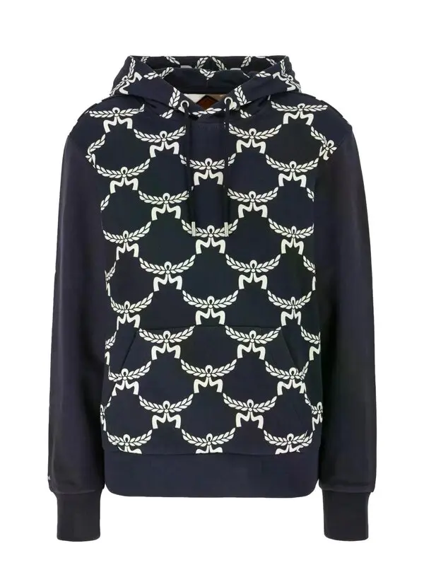 Mcm Printed Cotton Hoodie - Blue