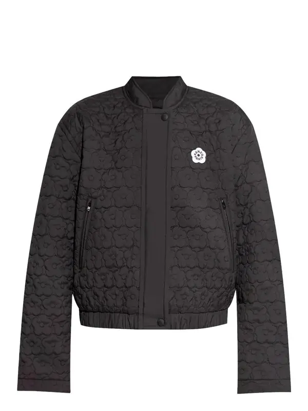 Kenzo Floral Quilted Bomber Jacket - Black