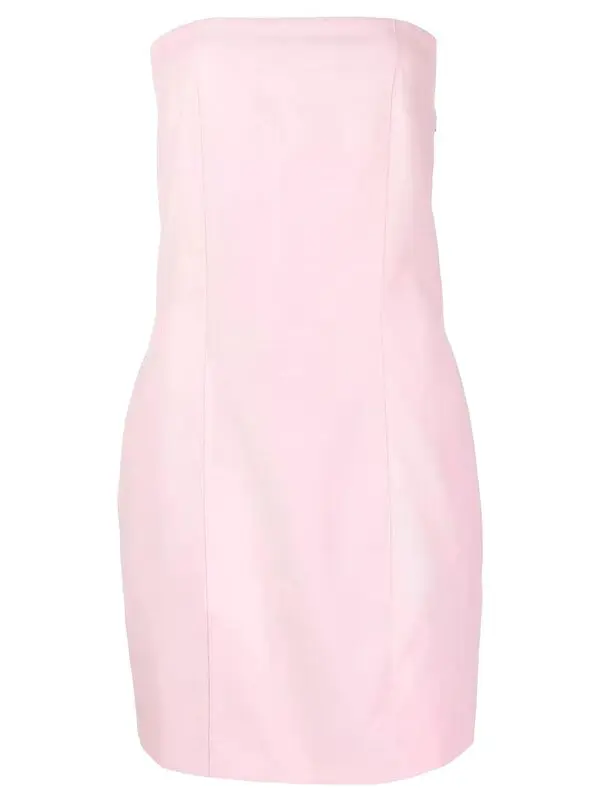 Rokh Strapless Open Back Mini Dress - Pink
