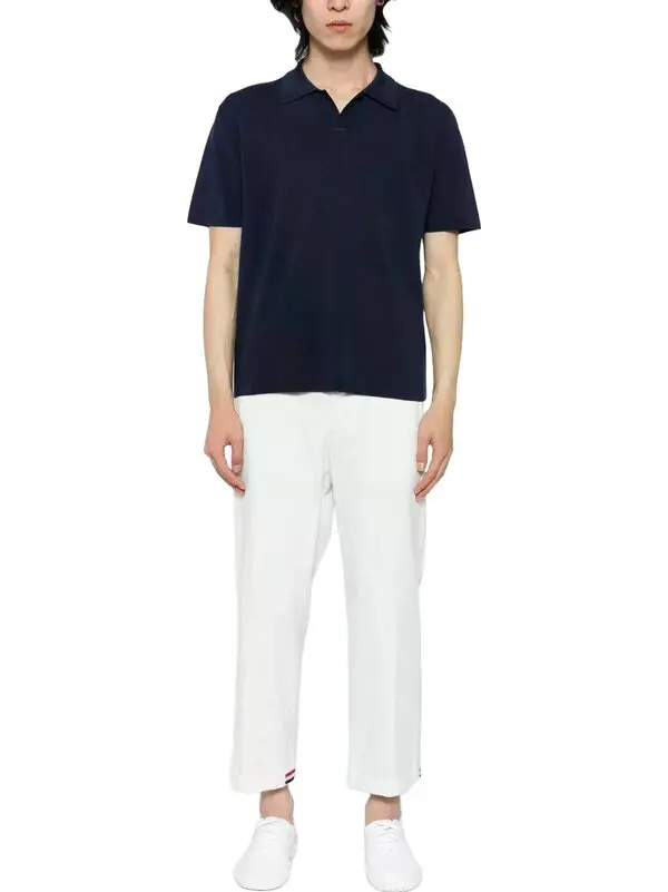 LARDINI Knitted Polo Shirt - Blue