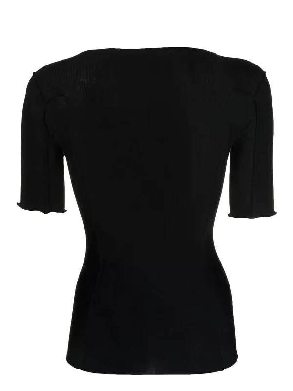 BASERANGE Omato Stretch Organic Cotton Top - Black