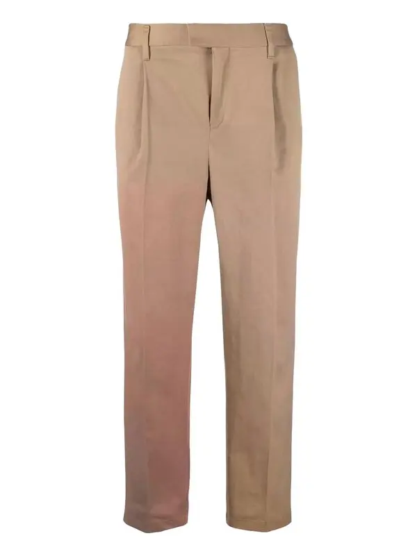Neil Barrett Tailored Straight-leg Cotton Trousers - Brown