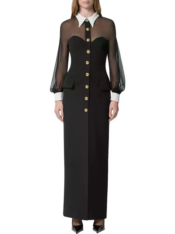 Versace Silk Maxi Dress - Black