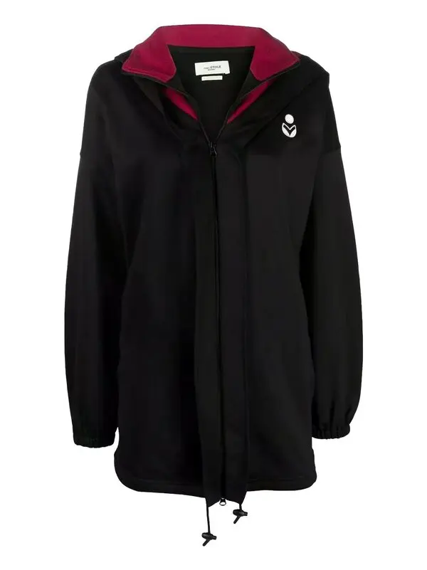 MARANT ETOILE Logo-print Hooded Jacket - Black