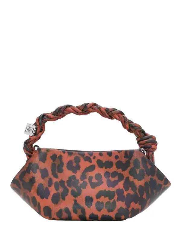 GANNI Mini Leopard Print Bag - Red