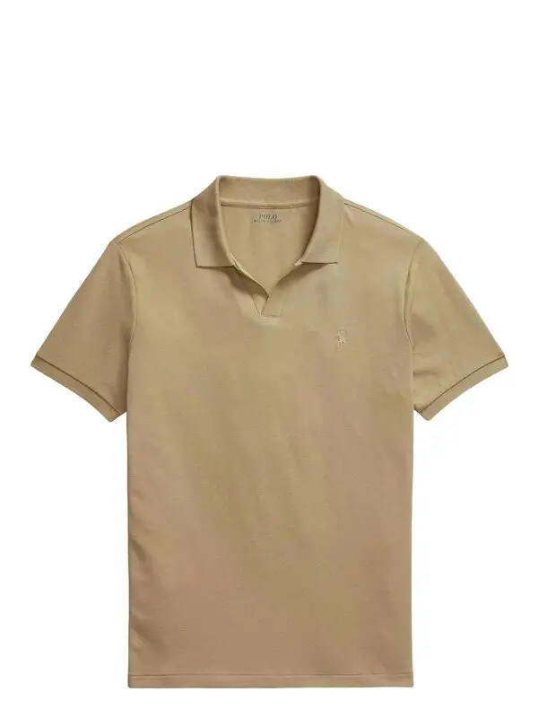 Polo Ralph Lauren Slim-cut Mesh Polo Shirt With Signature Pony Motif - Neutrals