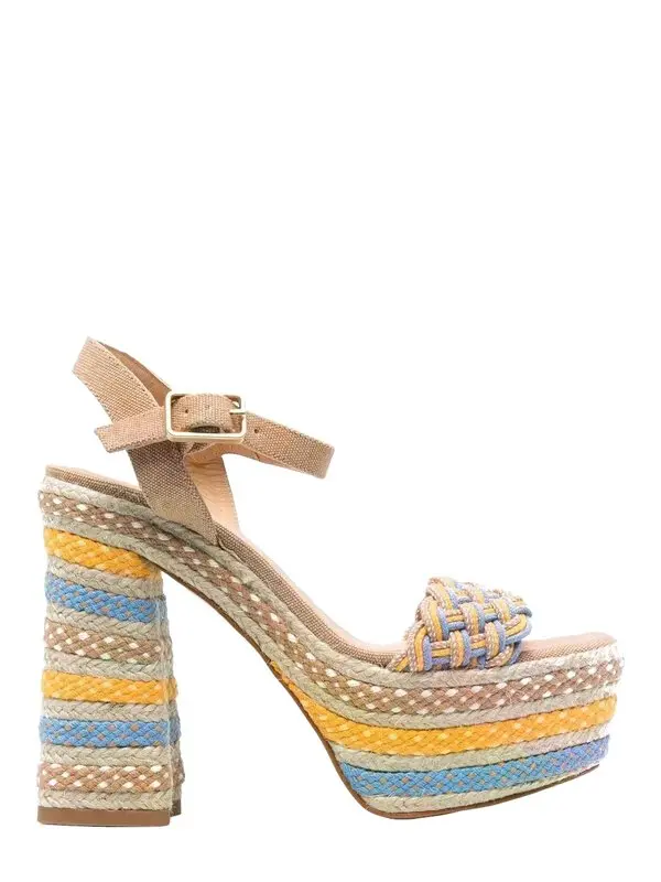 CastaÑer 140mm Anne Braided Sandals - Neutrals