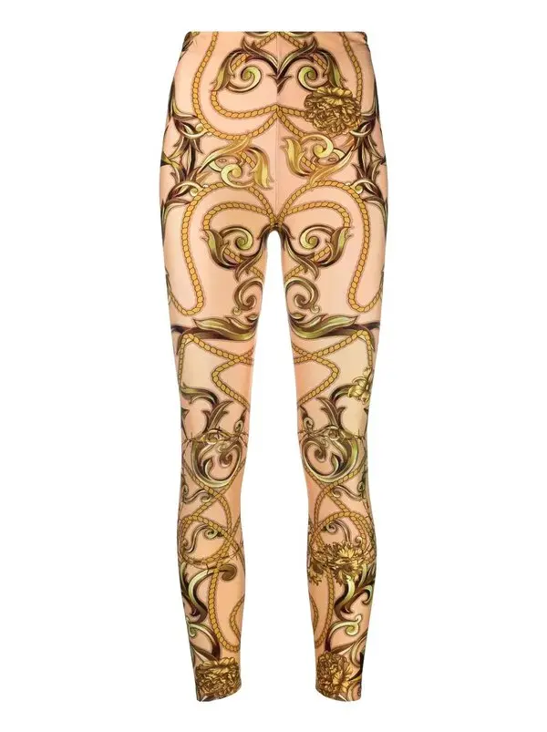 Philipp Plein New Baroque Print Leggings - Neutrals