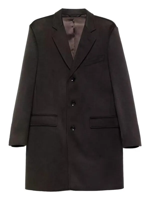 Brioni Cedar Wool Blend Textured Coat - Brown