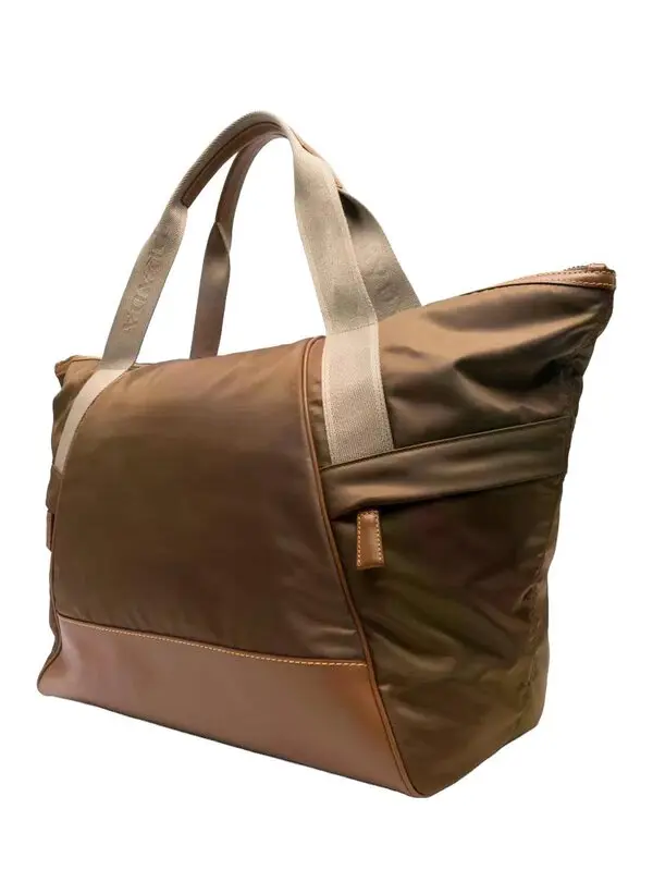 Prada Triangle-logo Duffle Bag - Brown