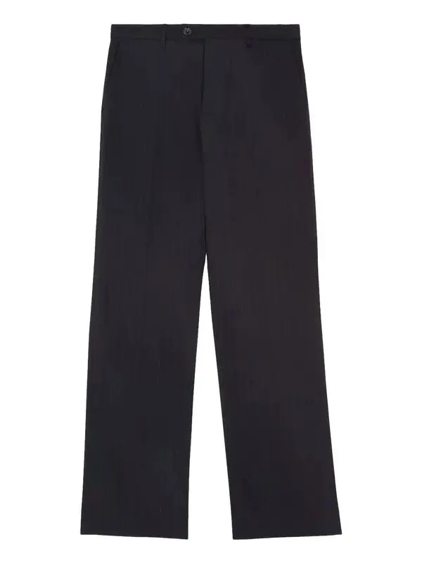 MAISON MARGIELA Stitch-detail Straight-leg Trousers - Black