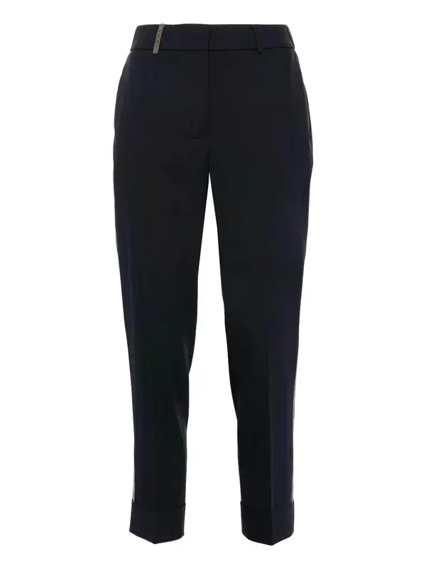 Peserico Embellished Tailored Trousers - Blue
